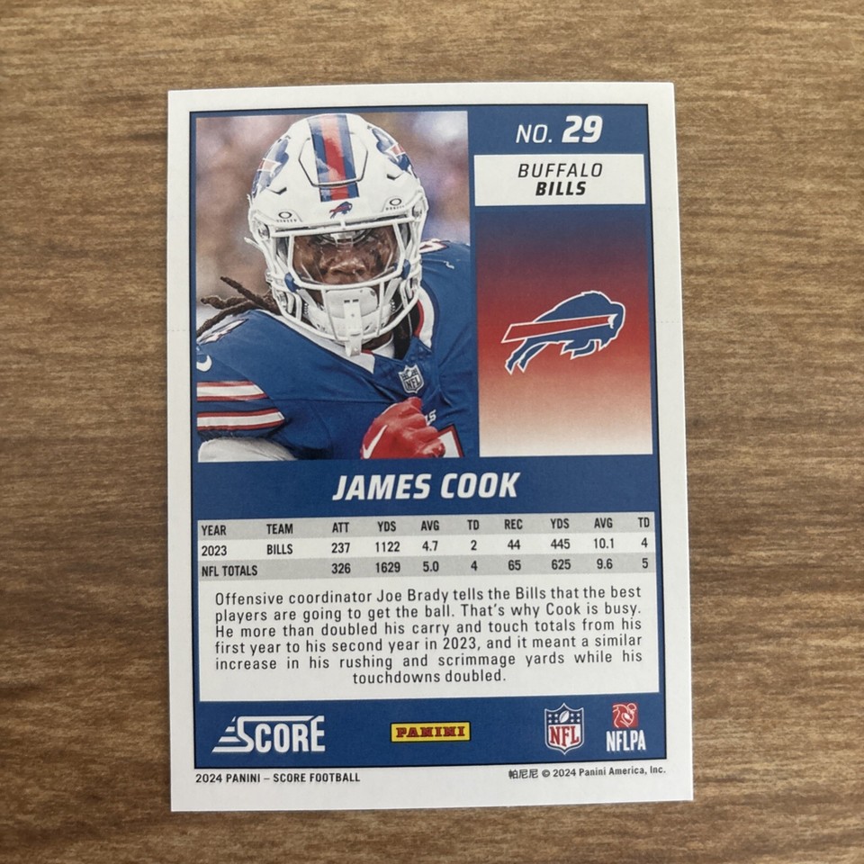 2024 Score - Green #29 James Cook | eBay