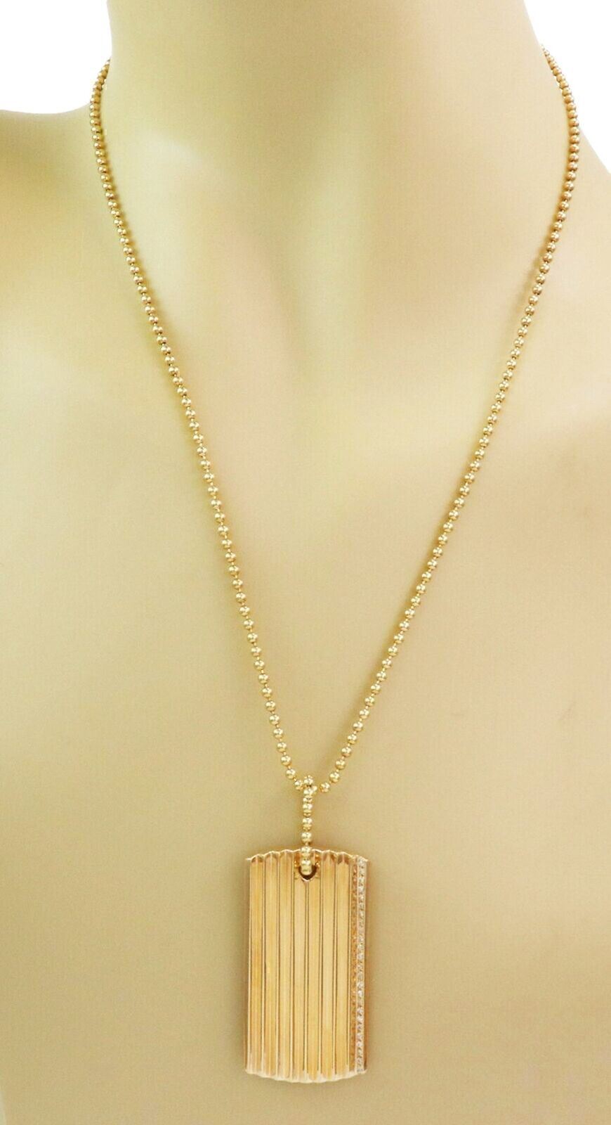 Roberto Coin Diamond 18k Yellow Gold Rectangular ID P… - Gem