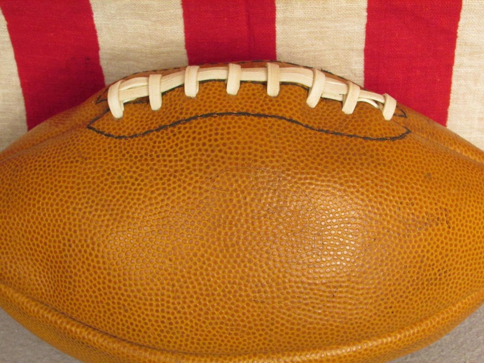 Vintage 1930s Leather Football with Laces Great Display! NOS Spalding ...