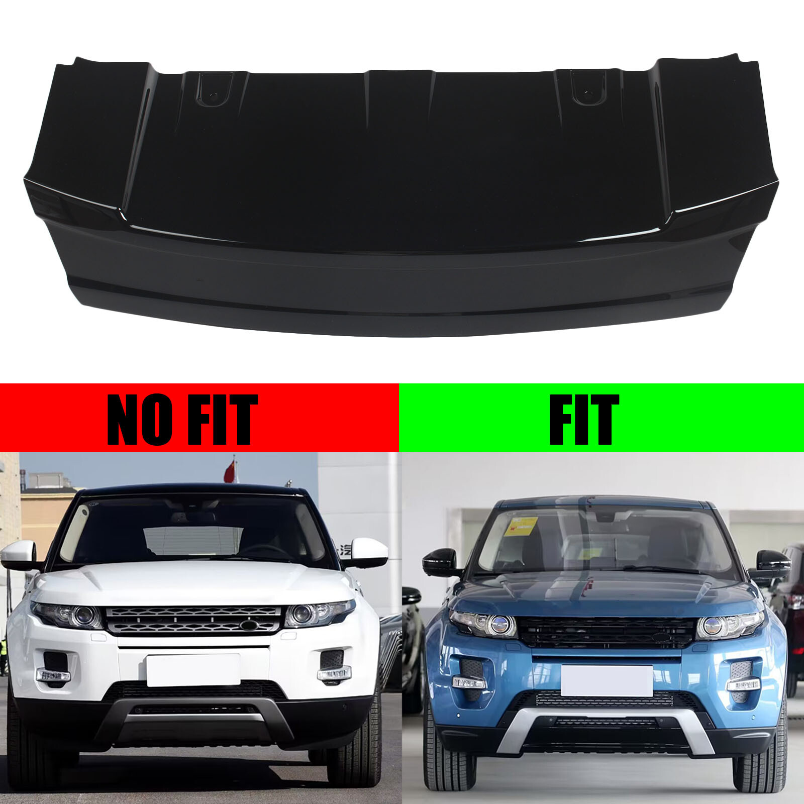 Towing Eye Black Front Cover For Land Rover Range Rover Evoque 2010-15 ...
