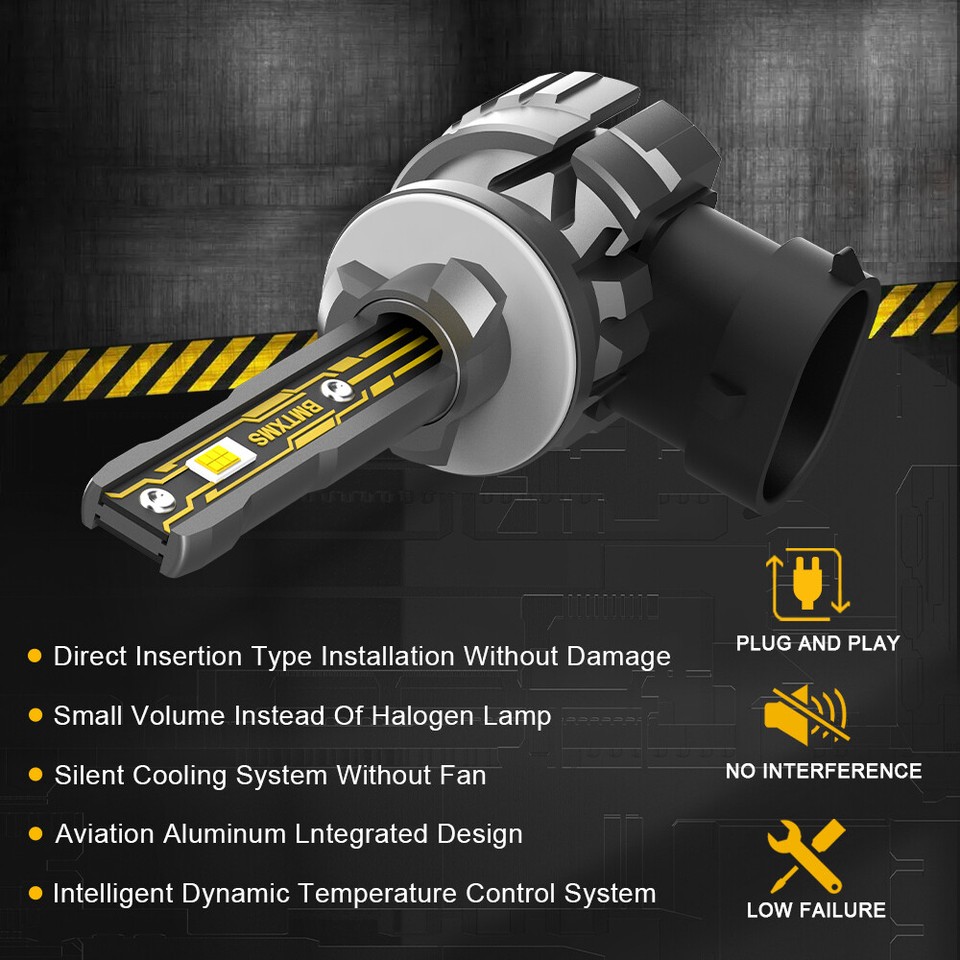 2X 880 881 889 LED Fog Driving Light Bulbs 6500K Super White 100W ...
