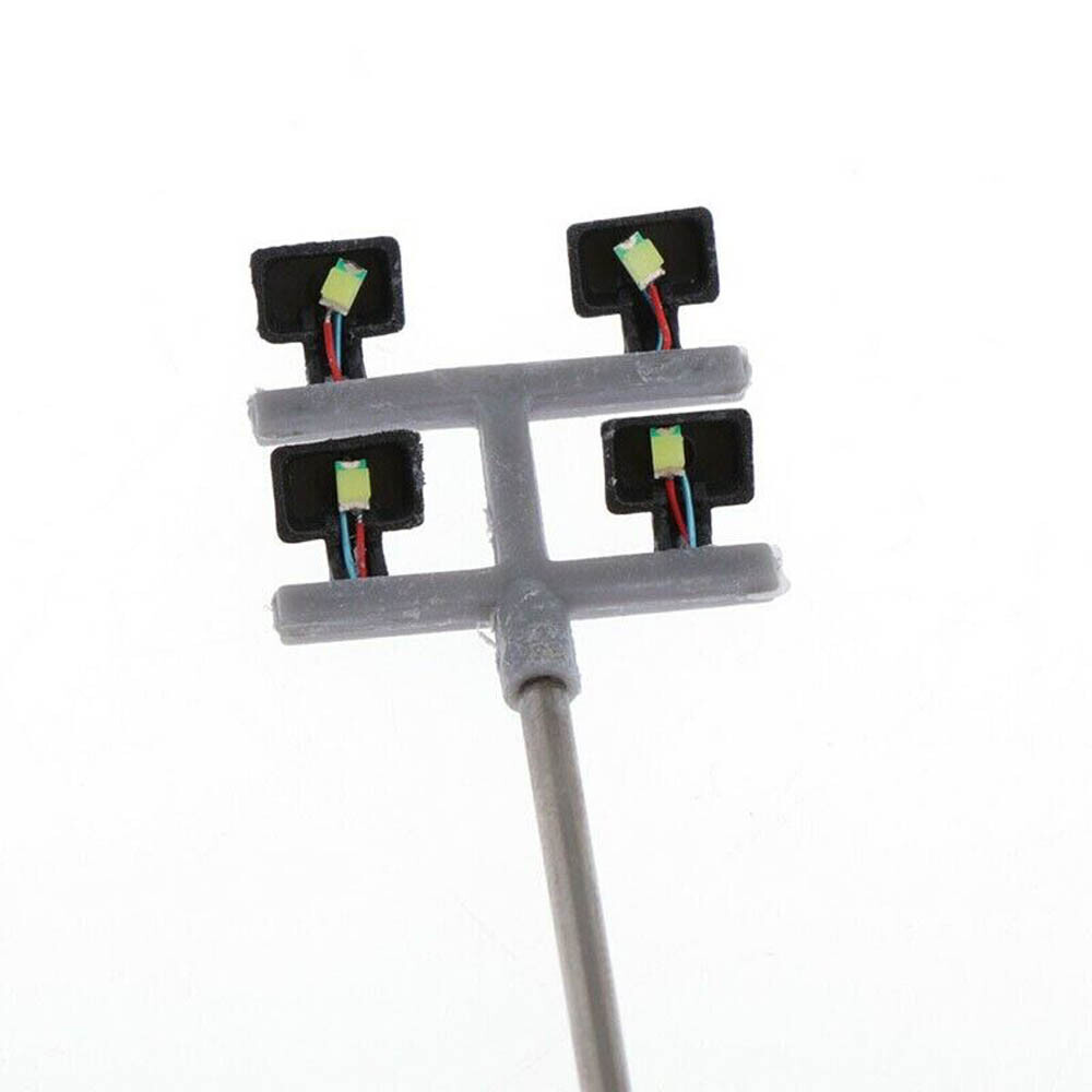 5Pcs 1:87 HO-Scale Model Railway Yard Street Scenery Light LED-Lamppost ...