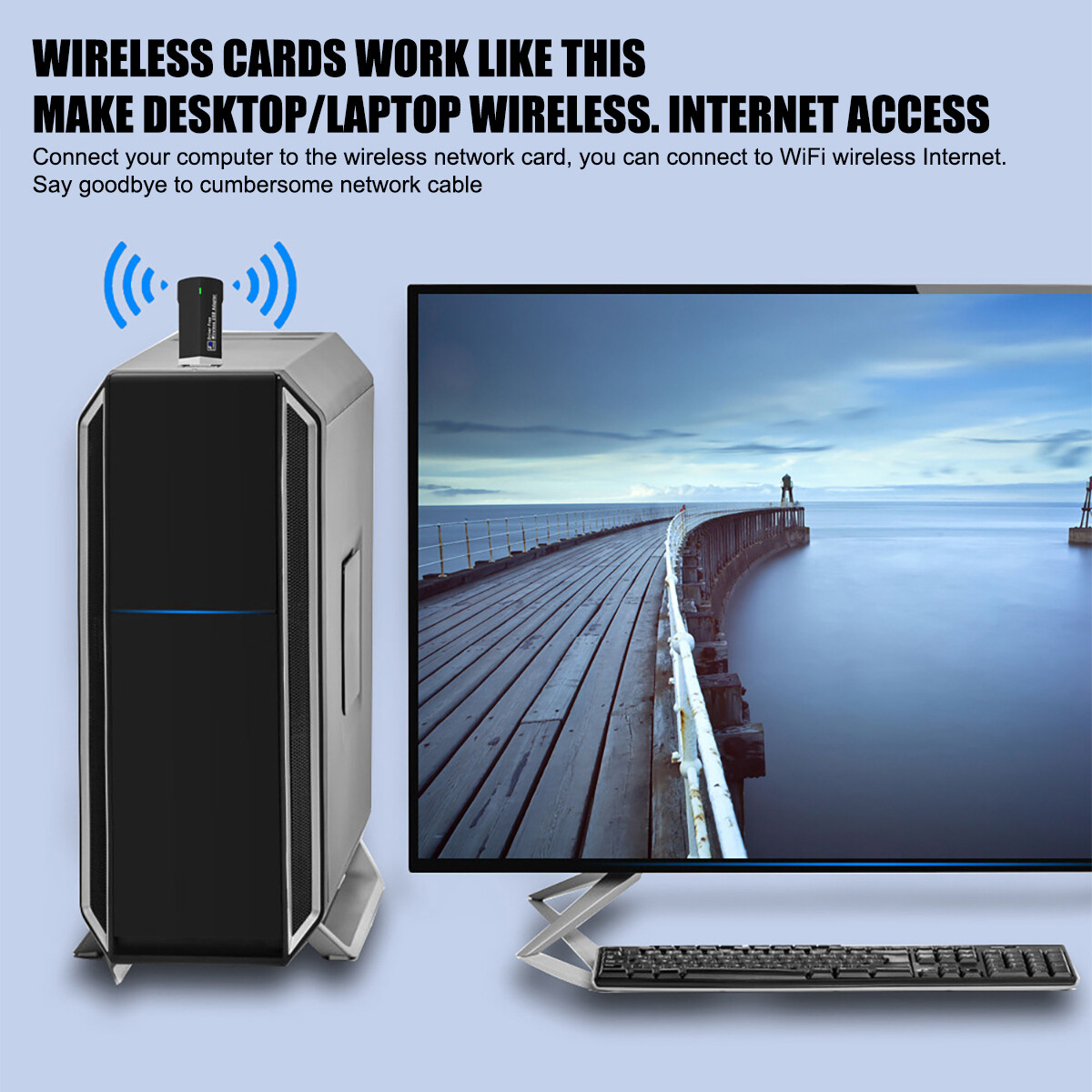 1300Mbps WiFi USB Wireless Network Receiver 2.4/5G Dual-Band Win10 11 ...