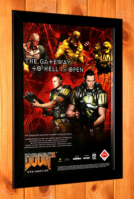 2005 Doom 3 Video Game Xbox Xbox Live Rare Small Poster / Old Ad Page ...