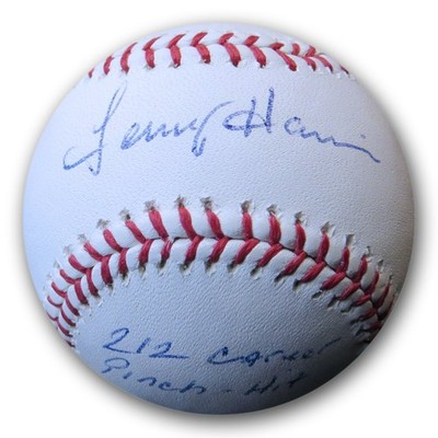 Lenny Harris Signed Autographed MLB Baseball 212 Career Pinch Hits COA ...