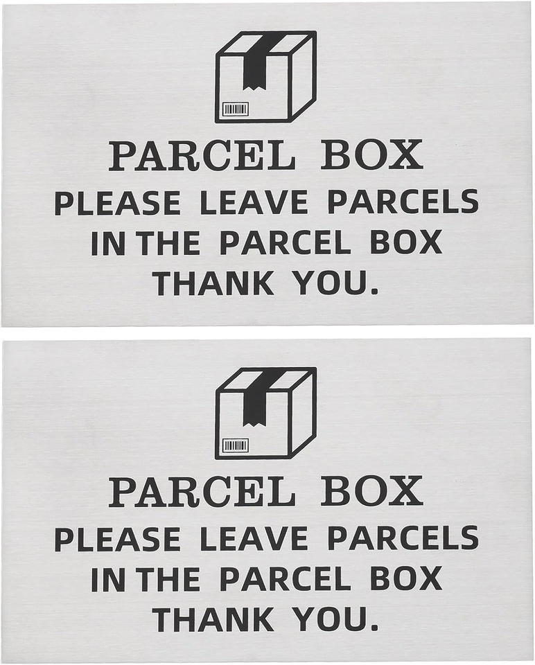 2PCS Aluminum Metal Sign Rust Free Plaque Please Leave PARCELS in the ...