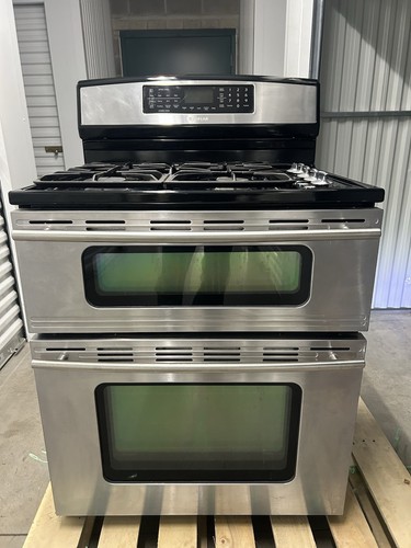 Jenn-Air JDR8895AAS 30" Dual Fuel Black/Stainless Convection Double ...