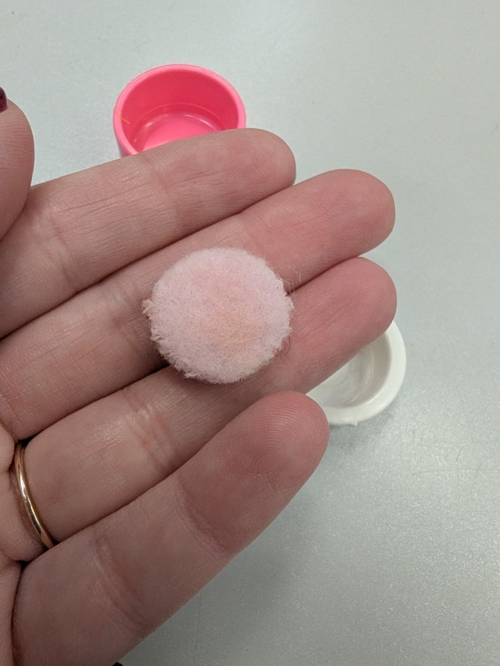 Vintage 1990s Barbie Doll Beauty Powder Puff Container With Puff Pink ...