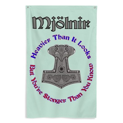 "Mjölnir: Heavier Stronger" Flag Thor Asatru Norse Viking Pagan Hammer | eBay