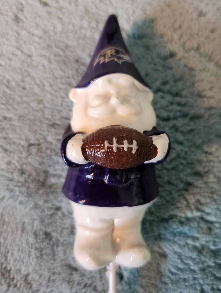 Baltimore Ravens NFL Mini Garden Gnome Figurine with 9" stick Miniature ...