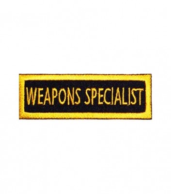 Weapons Specialist Yellow Patch, Military Patches | eBay