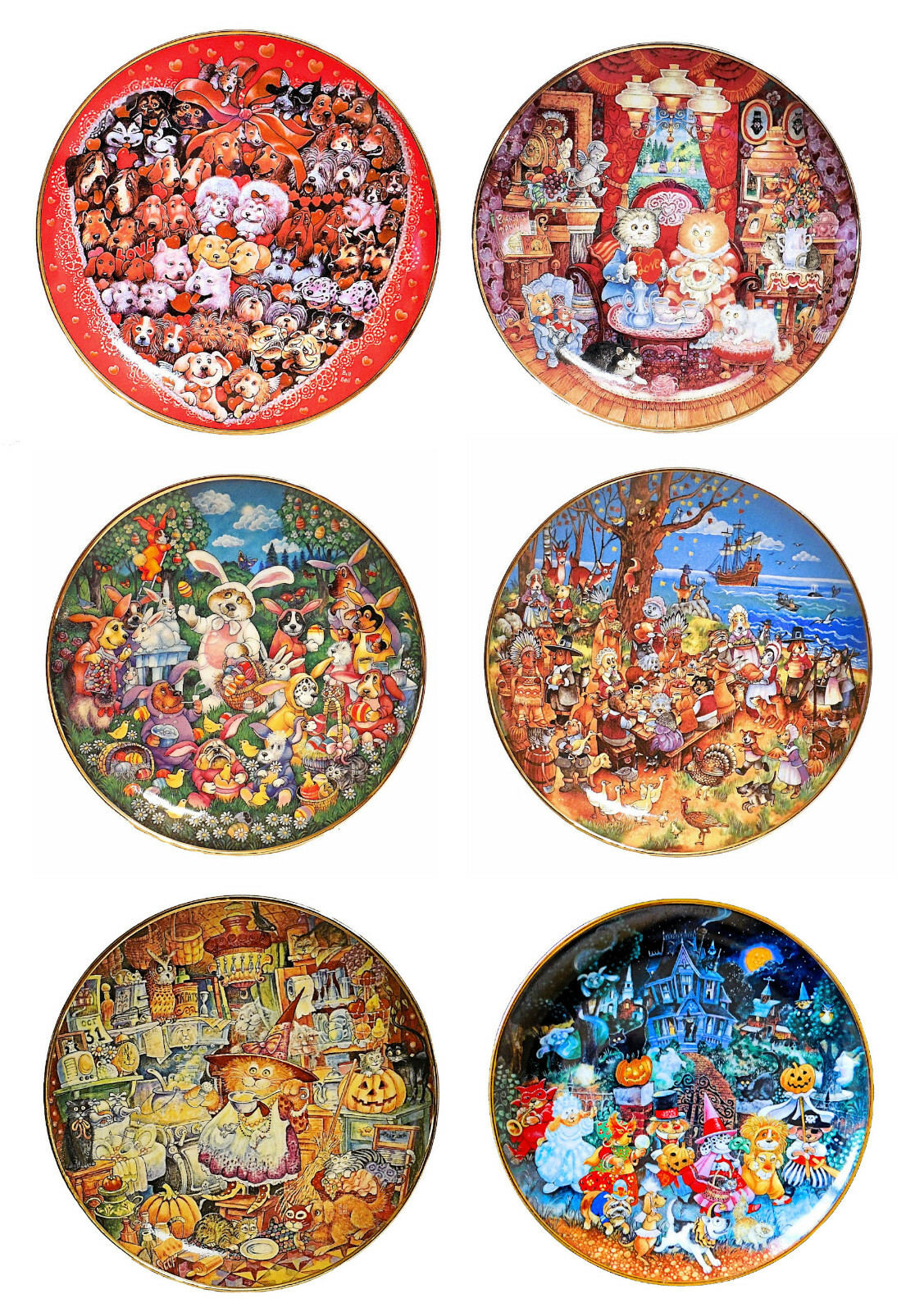 Bill Bell Limited Edition Holiday Themed Franklin Mint Collector Plates ...