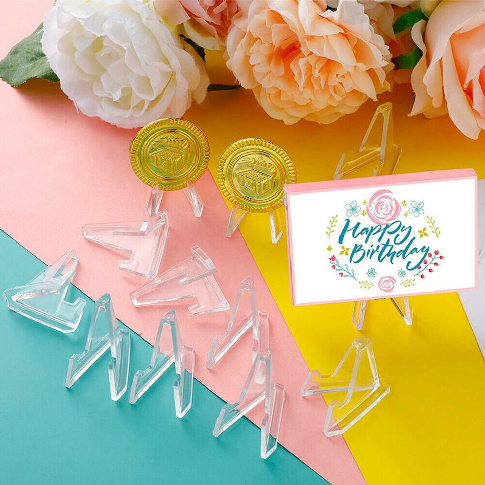 Display Stands Coins Psa Card Stand Small 20pcs Cards Holder Coin Clear ...
