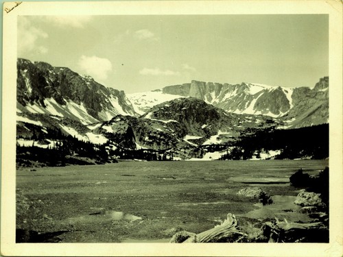 Timberline Lake Beartooth Mountains Montana black white photo | eBay