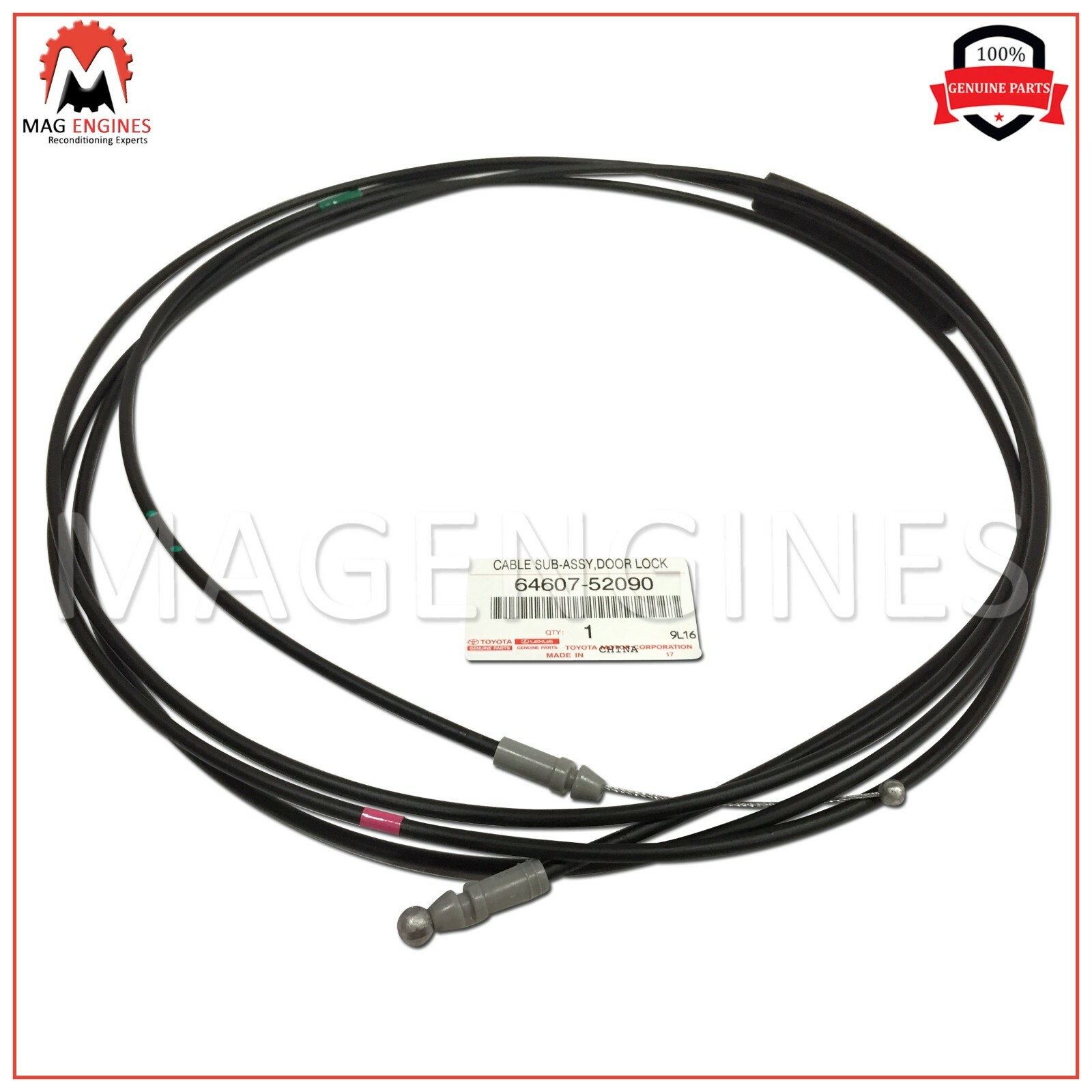 64607-52090 GENUINE OEM CABLE SUB-ASSY, LUGGAGE DOOR LOCK CONTROL ...