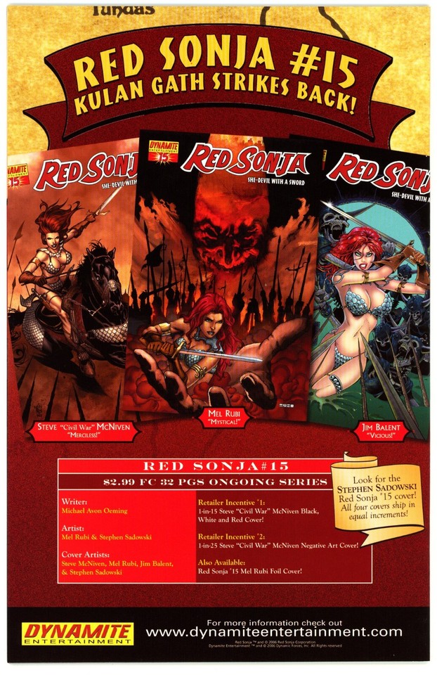 Red Sonja: Monster Isle #1/B NM 9.4 2006 Cliff Chiang Variant Cover | eBay