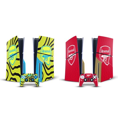 ARSENAL FC 2023/24 CREST KIT VINYL SKIN FOR SONY PS5 SLIM DISC EDITION ...
