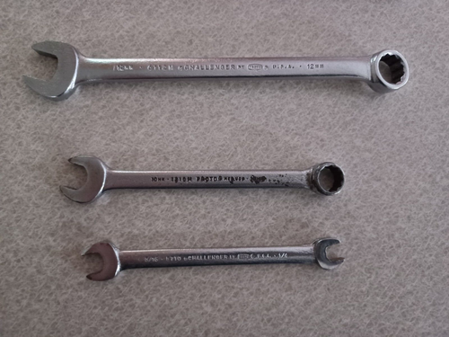 Vintage Set of (5) CHALLENGER / PROTO Wrenches Standard/ Metric USA lot ...