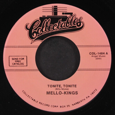 MELLO-KINGS: tonite, tonite / do baby do COLLECTABLES 7" Single 45 RPM ...
