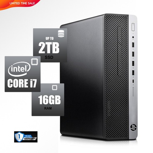 HP Desktop Computer PC i7 7th Gen, up to 16GB RAM 2TB SSD, Windows 11 ...