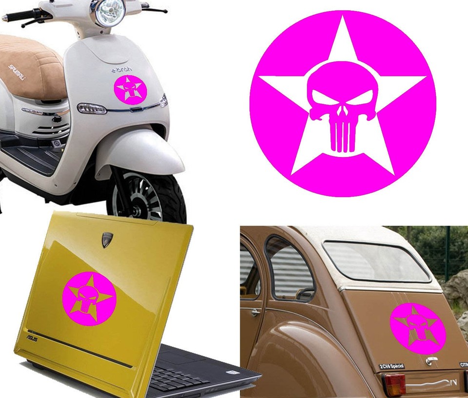 Skull Star v1, Sticker Vinyl | eBay