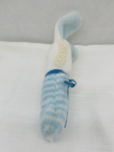 Vtg Eden Plush Stuffed Bunny Rabbit Striped Baby Rattle Adorable Soft ...