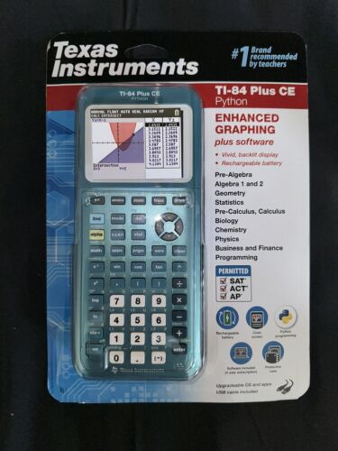 Texas Instruments TI-84 Plus CE Color Graphing Calculator - Teal ...