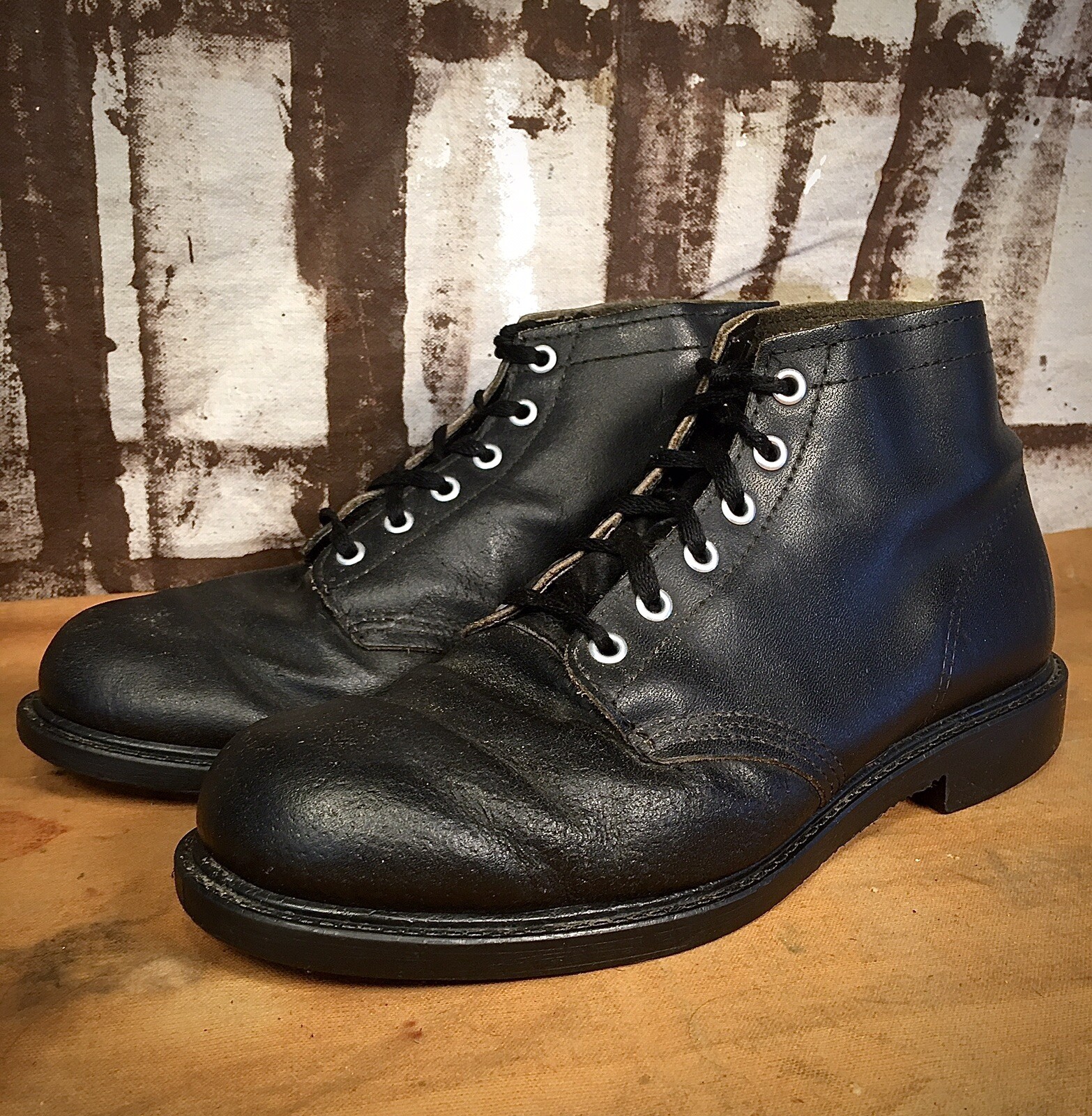 🔥1960s US PRISON ISSUED ANKLE LOW CUT LACE BOOTS SIZ… - Gem