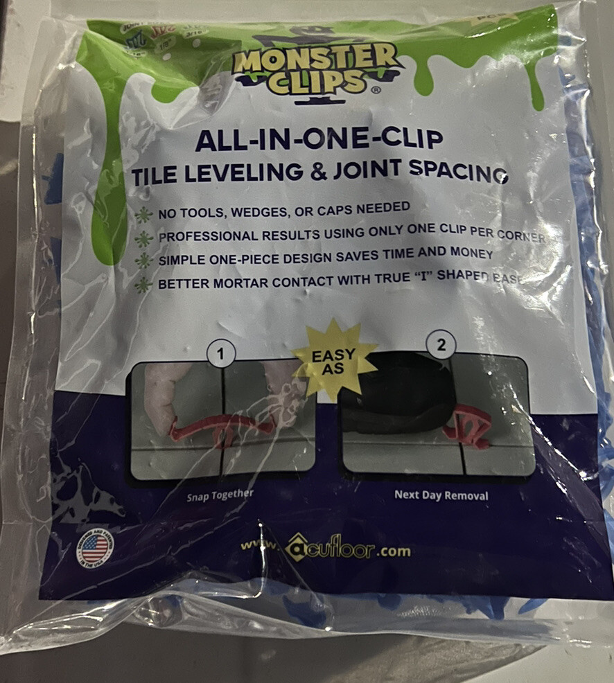 Acufloor Monster Clips 100-Pack 1/16-in Plastic Tile Spacer | eBay