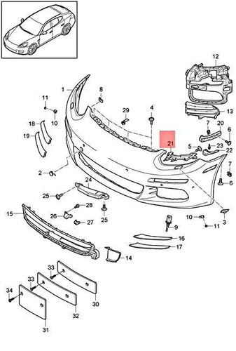 Genuine PORSCHE Panamera 970 Retaining Strip Left 97050553700 | eBay