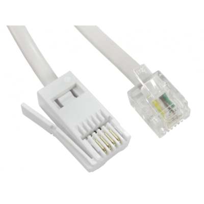 RJ11 to BT Landline Telephone Phone Cable Lead Modem FAX Plug BT Socket ...