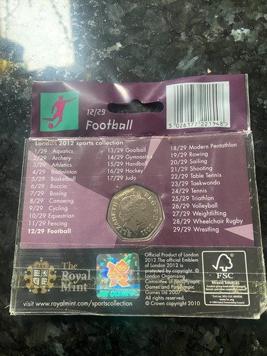 2011 london olympic football offside rule 50P con uncirculated | eBay UK