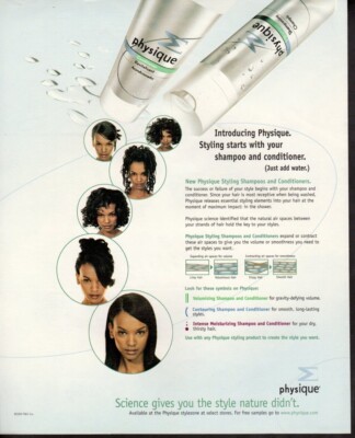 print ad advertisement Hair Physique shampoo conditioner Science ...