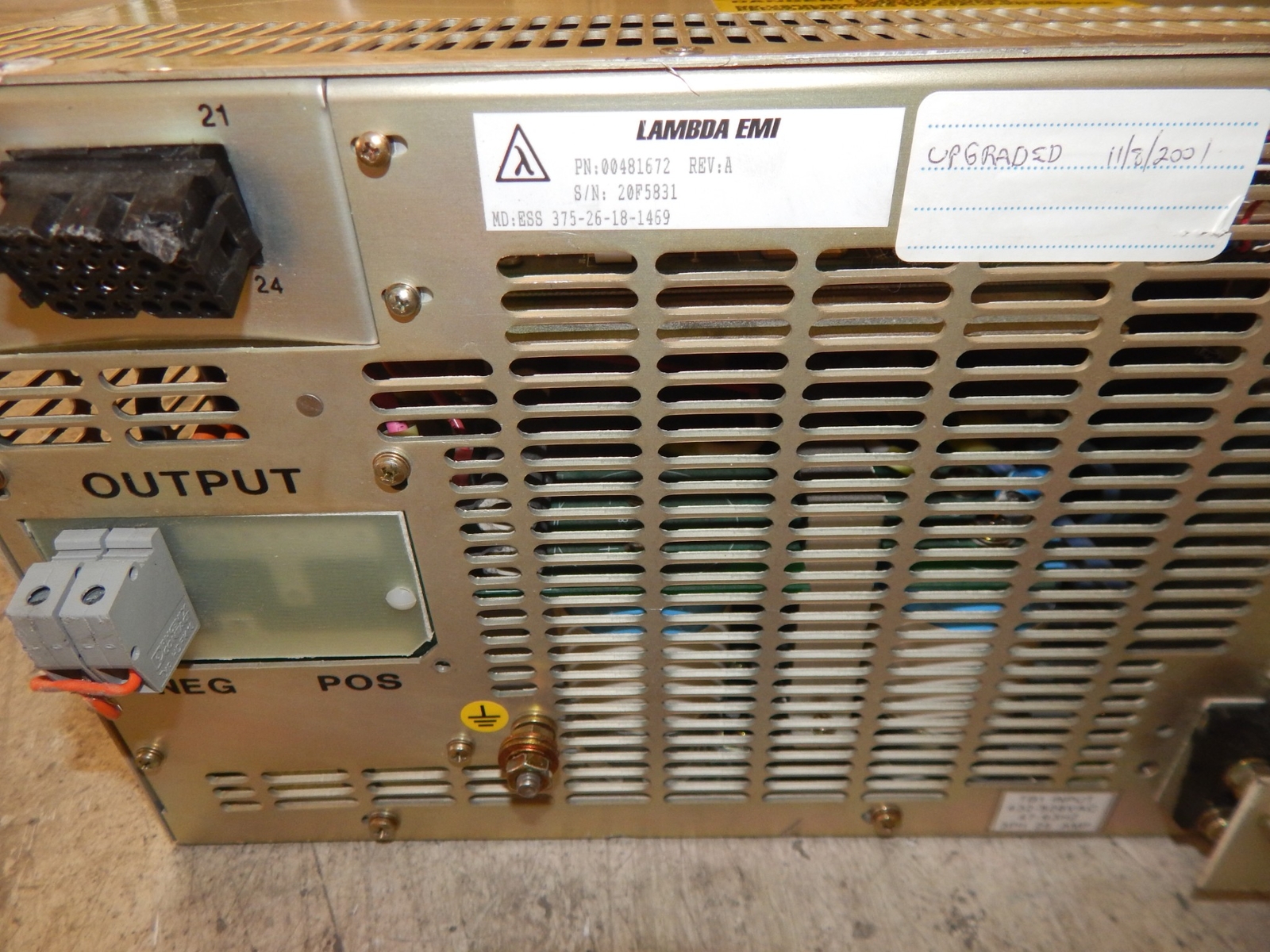 LAMBDA EMI ESS POWER SUPPLY ESS 375-26-18-1469 / MODEL # 00481672 (#3745) | eBay