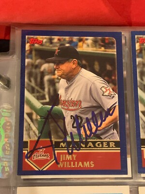 JIMY WILLIAMS AUTOGRAPHED SIGNED 2003 TOPPS CARD HOUSTON ASTROS COA | eBay