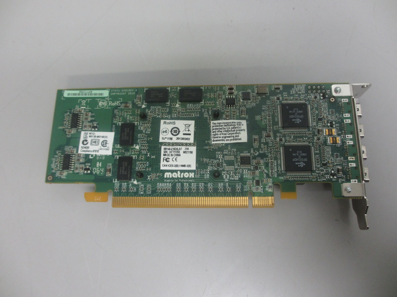 Matrox M9148-E1024LAF LP PCIe x16 Video Card 4 Mini Displayport | eBay