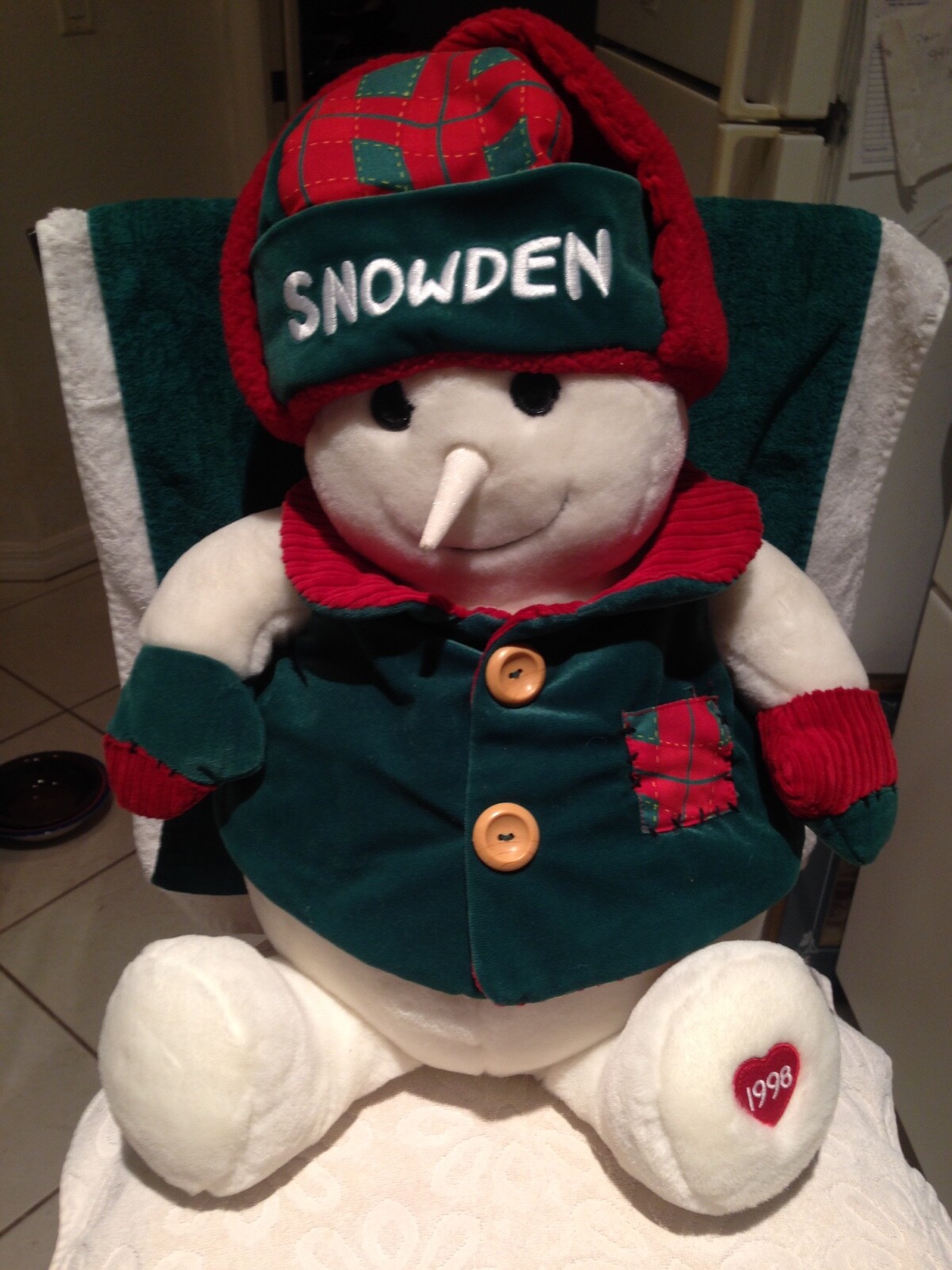 Snowden Snowman Target Christmas Plush Stuffed Animal Toy 1998 Dayton ...