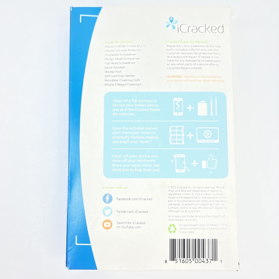 iPhone 5 LCD Touch Display Screen Digitizer + Protector Replacement ...