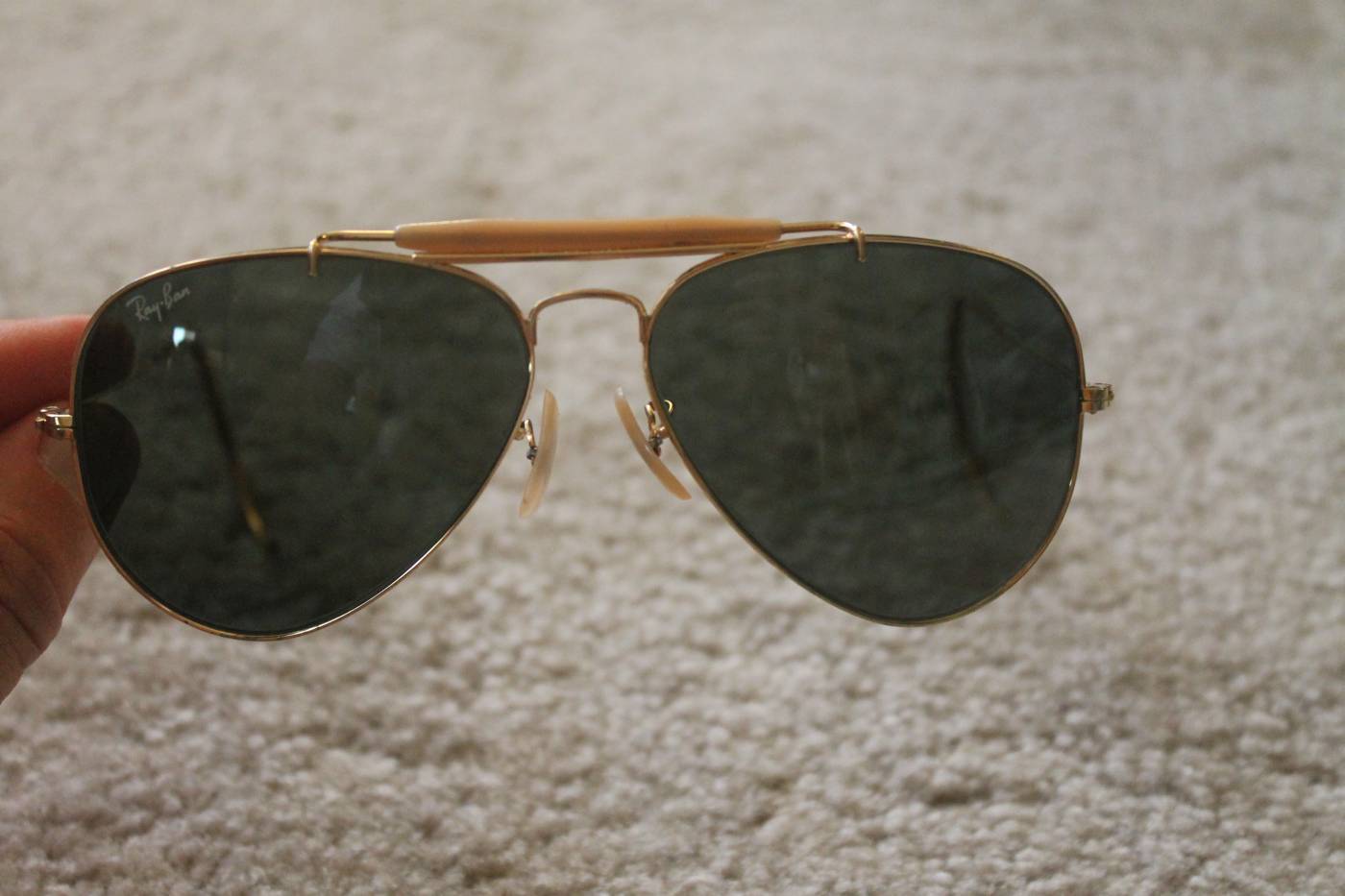 58MM MEDIUM SIZE VINTAGE B&L RAY BAN USA G15 UV SHOOTER AVIATOR ...