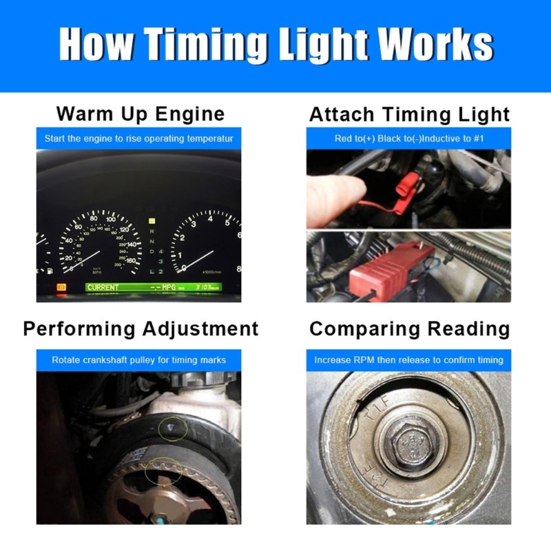 Engine Timing Light Tool Checker with Visual Indicators for Car ...