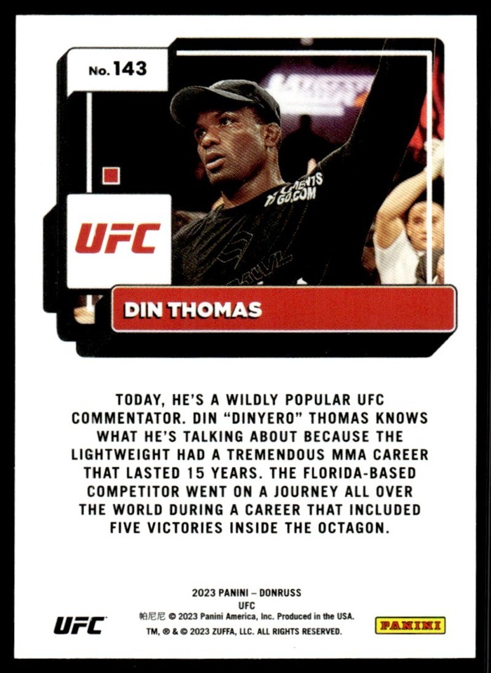2023 Donruss UFC Din Thomas #143 12827 | eBay