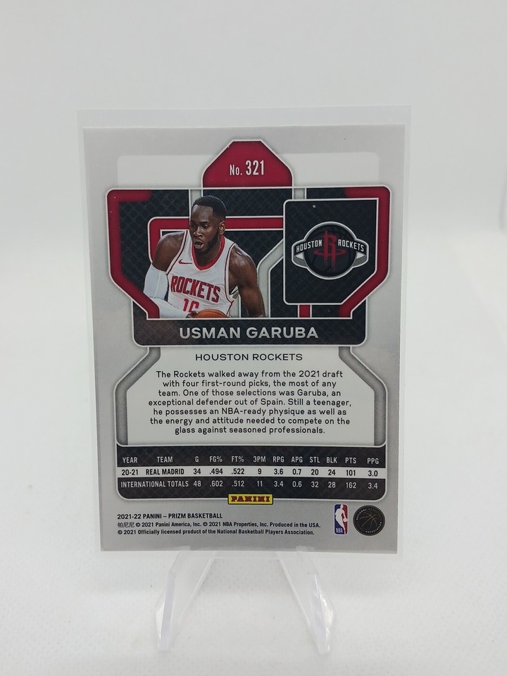 2021-22 Panini Prizm Basketball Usman Garuba Base RC Rookie Houston ...