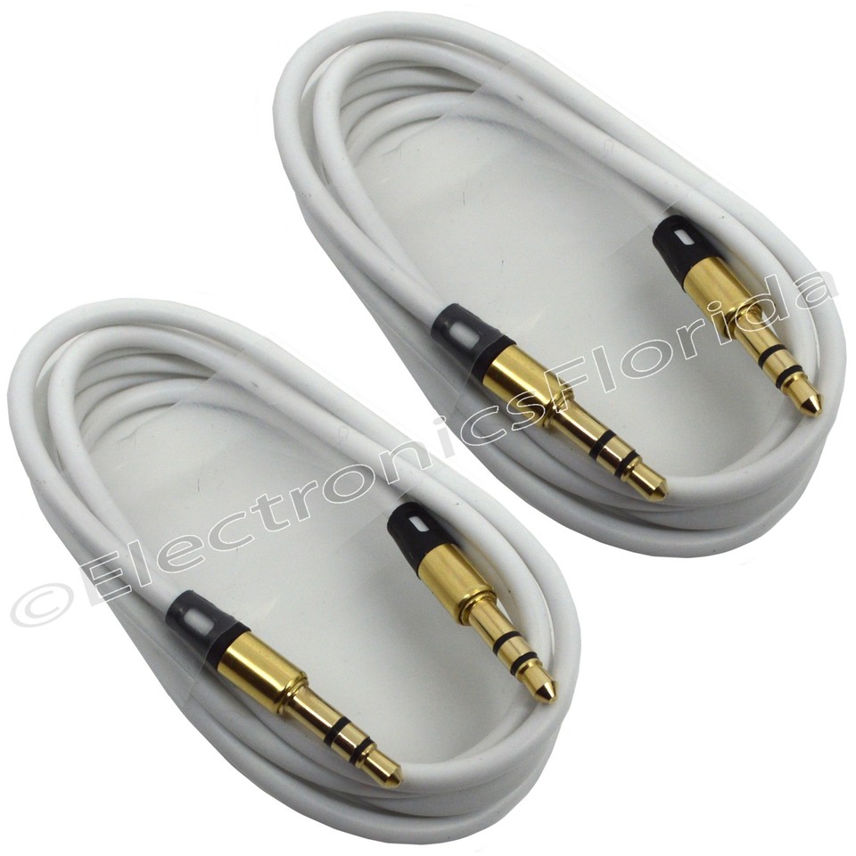 Lot 3.5mm Male Stereo Audio Auxiliary Cable Golden Plug for PC iPod Car ...