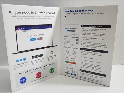 Intuit Turbotax Deluxe 2022 Federal and State Tax Software for sale ...