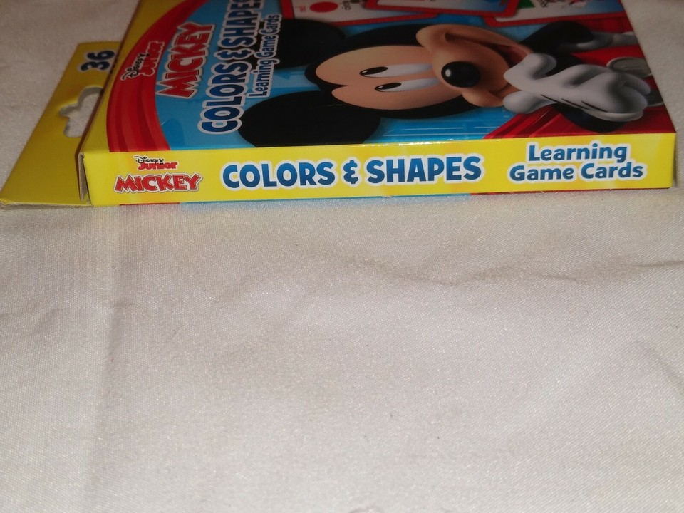 36 Mickey Colors And Shapes Learning Game Cards New | eBay