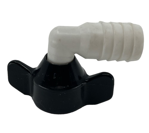 Shurflo Swivel Hex Wingnut Elbow Fitting, 1/2" NPT-Female x 3/4" Barb ...