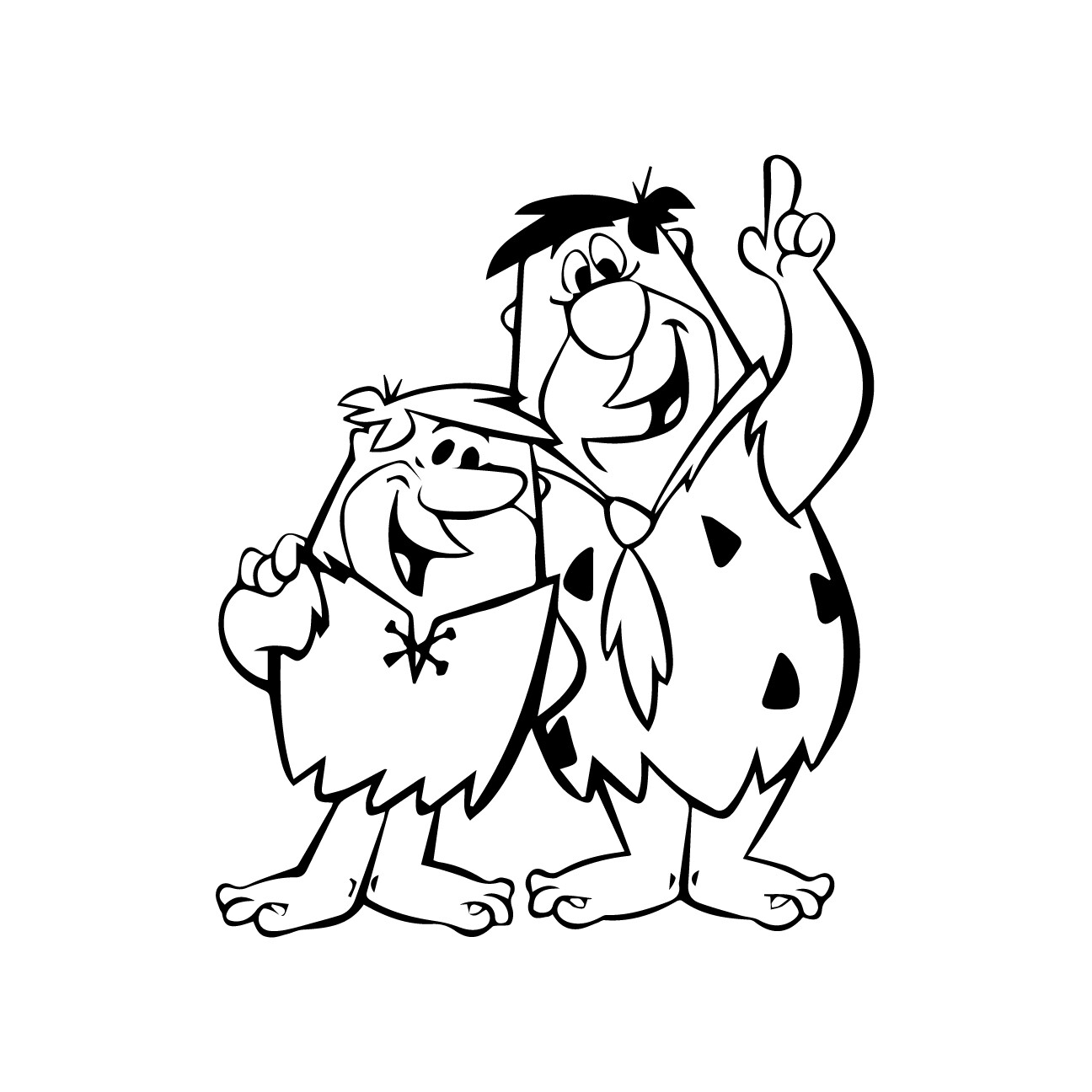 Fred Flintstone & Barney Rubble VINYL DECAL bumper sticker Flintstones ...