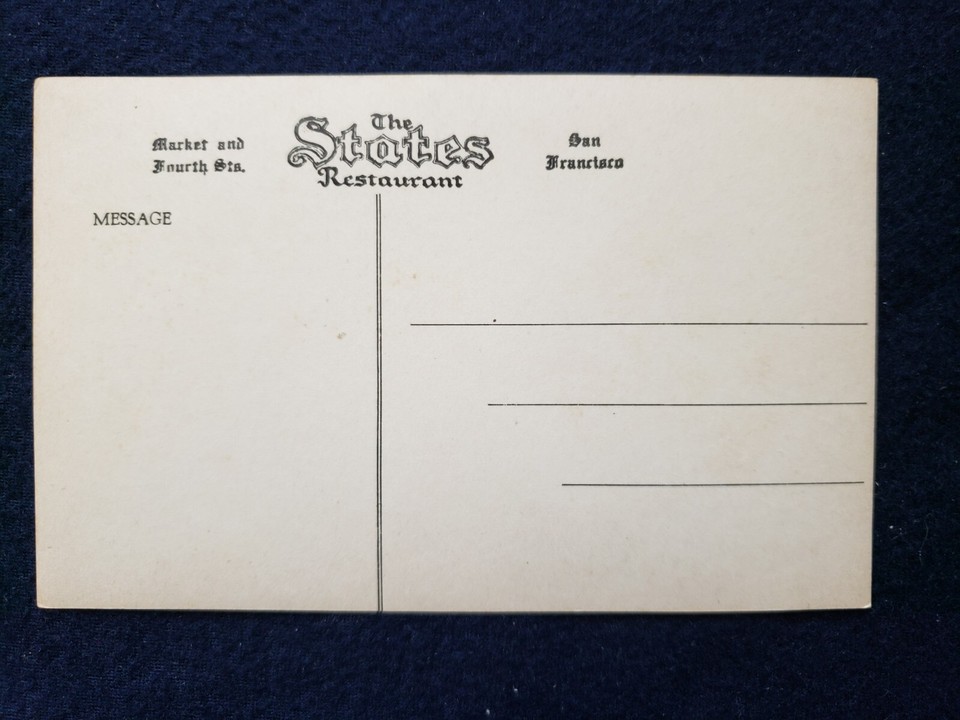 The States Restaurant San Francisco California CA RPPC Real Photo ...