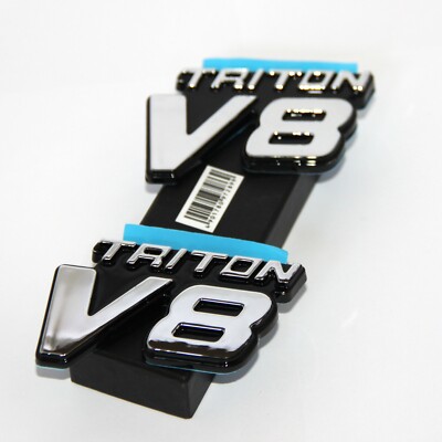 2pack OEM V8 Triton Emblems Badges Door Tailgate fits F150 F250 F350 | eBay