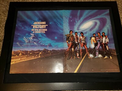 The Jacksons Victory Rare Original Epic Records Promo Poster Ad Framed ...
